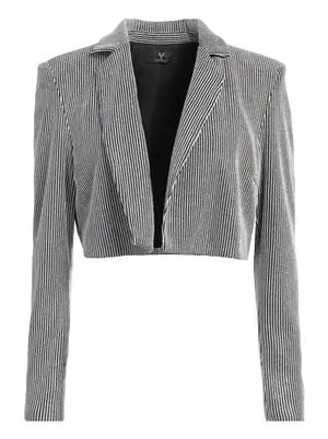 FELEPPA FELEPPA Single-Breasted Striped Blazer Silver