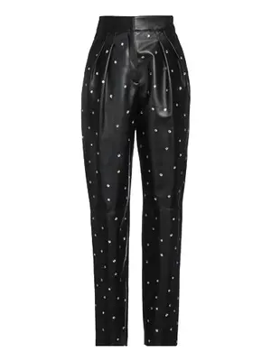 Philosophy Di Lorenzo Serafini Coated Tapered Rhinestone Pants - Black