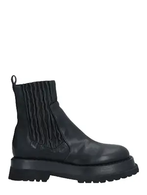 Malloni Leather Chelsea Ankle Boots Black