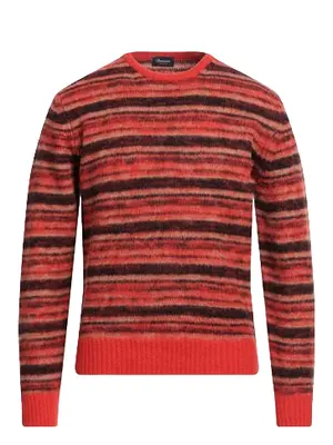 DRUMOHR DRUMOHR Lambswool Striped Sweater Tomato Red