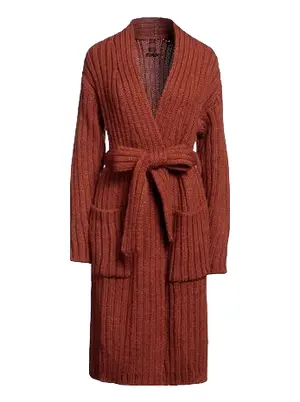 STEFANEL Knitted Cardigan With Belt - Red