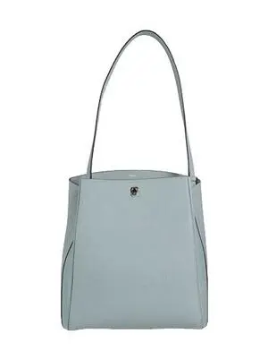 VALEXTRA Sky Pebbled-leather Tote - Blue