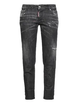 Dsquared2 Skinny Jeans With Distressed Details - Black