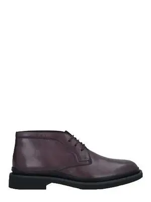 TOD'S Ankle Boots In Leather Purple