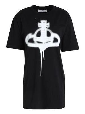 VIVIENNE WESTWOOD Logo-print Cotton T-shirt - Black