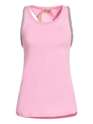 N°21 Tank Top With Appliqués - Pink