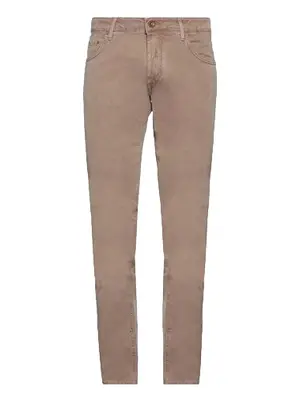 HANDPICKED Man Pants Taupe Size 33 Cotton, Elastane Dove Grey