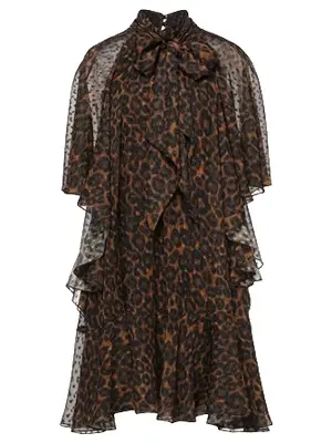 ERDEM ERDEM Leopard-Print Voile Midi Dress