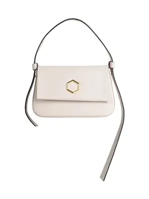HIBOURAMA Leather Flap Bag - Grey