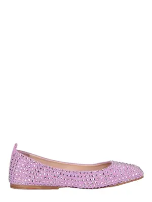 EDDY DANIELE Ballet Flats With Swarovski Crystals - Purple