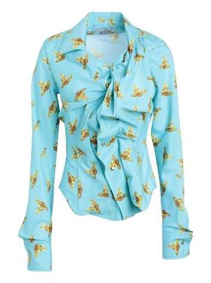 VIVIENNE WESTWOOD Crepe Printed Shirt - Blue