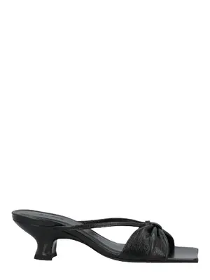 By Far Leather Sandals - Black