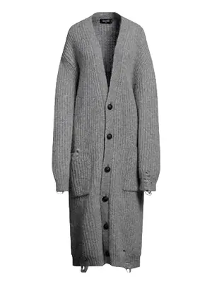 Dsquared2 Cardigan In Alpaca And Wool Blend Grey