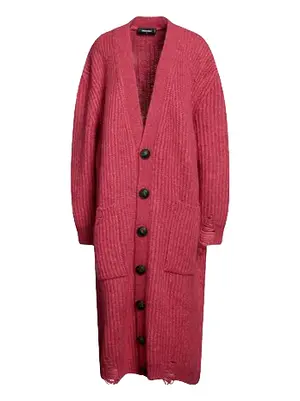Dsquared2 Cardigan In Alpaca And Wool Blend Red