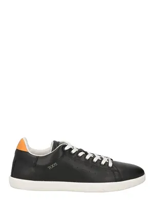 TOD'S Leather Low-Top Sneakers Black
