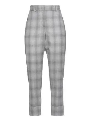 Peserico Tapered Tartan Flannel Pants - Grey