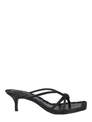 MARA&MINE Leather Thong Sandals Black