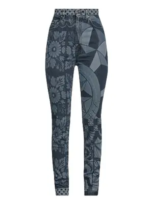 Dolce & Gabbana Floral-print Skinny Jeans - Blue