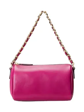 Ralph Lauren Nappa Leather Emelia Shoulder Bag - Purple
