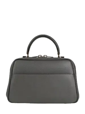 VALEXTRA VALEXTRA Brick Calfskin Bowler Bag Grey