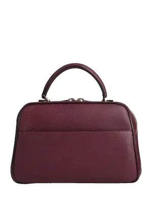 VALEXTRA VALEXTRA Brick Calfskin Bowler Bag Purple
