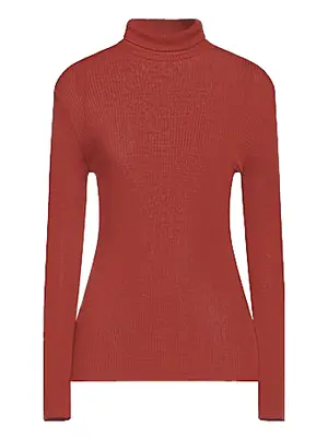 Dsquared2 Turtleneck Rust Virgin Wool Top Red