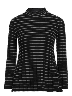 Emporio Armani Turtleneck Knit Top - Black
