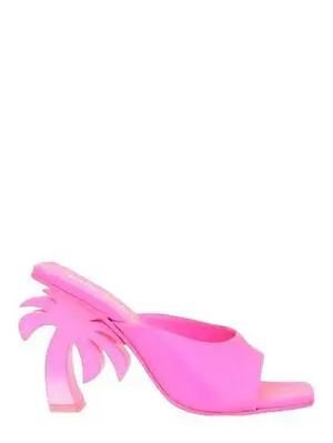 Palm Angels Leather Slide Sandals - Pink