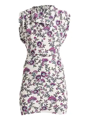 Isabel Marant Mini Floral-print Dress - White