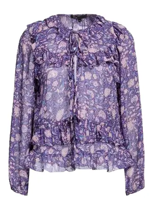 MAJE MAJE Floral-Print Viscose Shirt