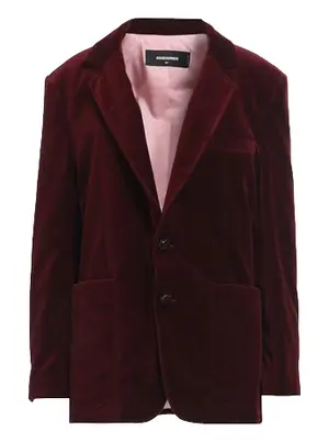 Dsquared2 DSQUARED2 Velvet Single-Breasted Blazer Red