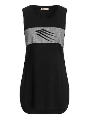 ANGELO MARANI Tank Top In Viscose And Elastane - Black