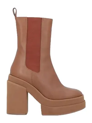 PALOMA BARCELO Leather Ankle Boots - Beige
