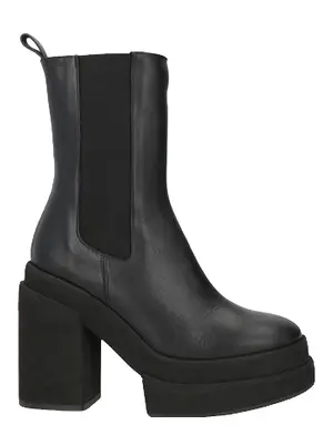 PALOMA BARCELO Leather Ankle Boots Black