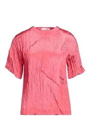 REJINA PYO Crinkled Satin Top - Coral