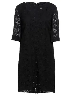 Roberto Cavalli Mini Dress With Lace - Black
