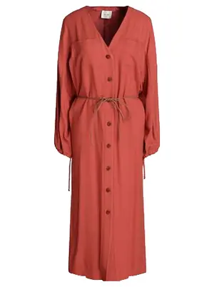 ALYSI Midi Shirt Dress - Pink