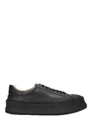 JIL SANDER Leather Low-top Sneakers - Black