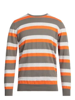 Rossopuro Striped Wool Sweater - Orange