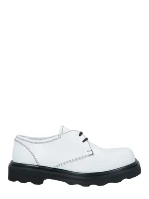 Marni Lace-up Leather Derbies - White