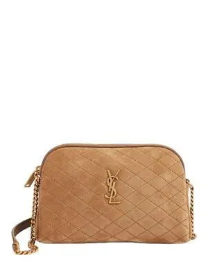 Saint Laurent Gaby Cassandre Quilted Crossbody Pouch - Golden Leaf