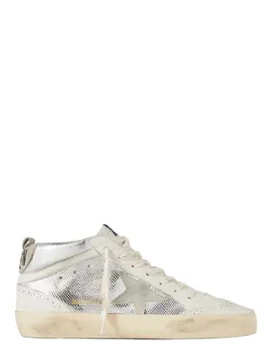 GOLDEN GOOSE Mid Star Sneakers - Silver