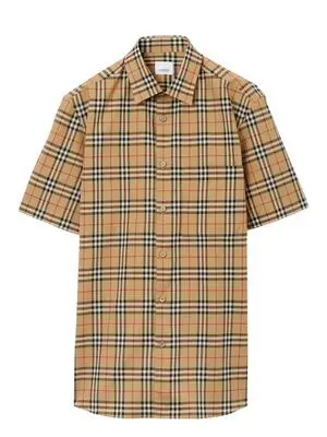 BURBERRY Nova-check Pattern Cotton Shirt