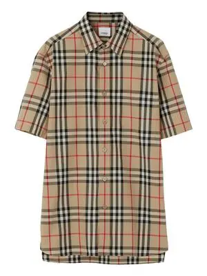 Burberry Vintage Check Pattern Cotton Shirt - Neutrals