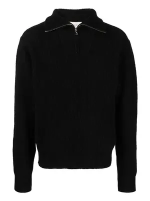 Officine Générale High-neck Ribbed Jumper - Black