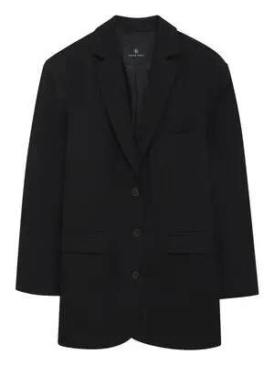 ANINE BING Quinn Wool Blazer Dress - Black