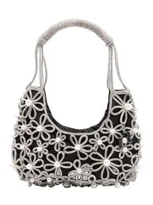 Rosantica Crystal-embellished Shoulder Bag - Silver