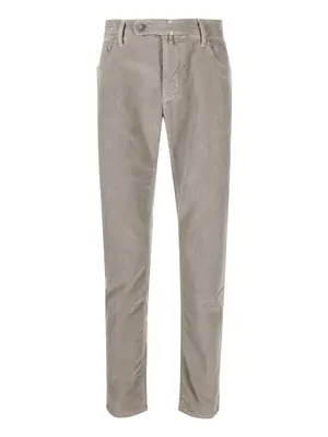 Incotex Slim-cut Cotton Trousers - Grey