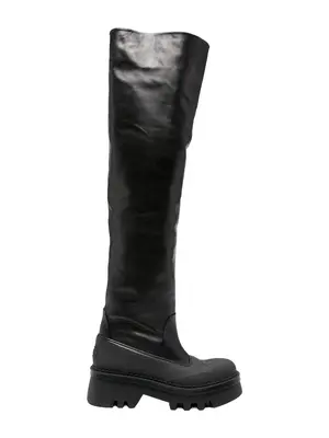 Chloé Raina 50mm Thigh-high Leather Boots - Black