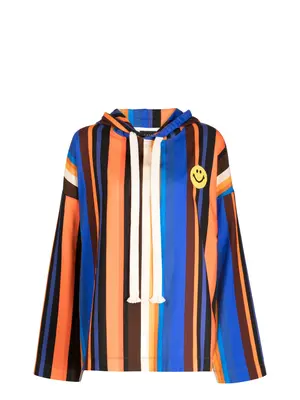 Joshua Sanders Smiley-patch Cotton Hoodie - Multicolour